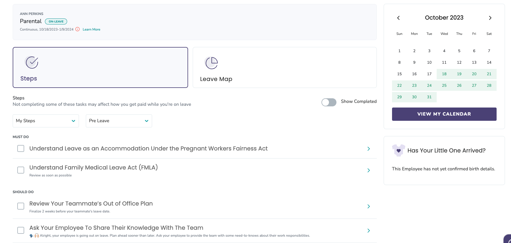 Manager Dashboard - Tilt Leave Management