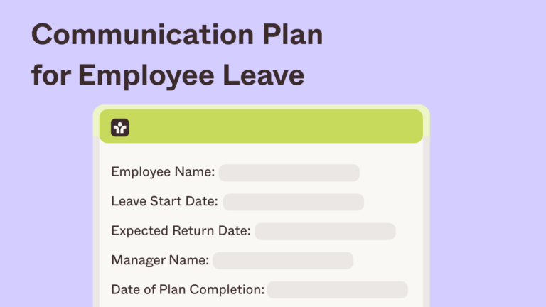 Communication Plan for Employee Leave - Tilt Leave Management